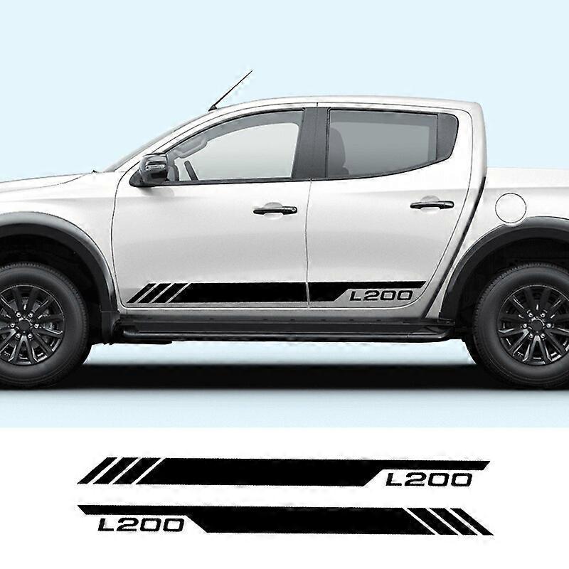Car Door Side Skirt Stripes Stickers For Mitsubishi L200 Triton Pickup ...