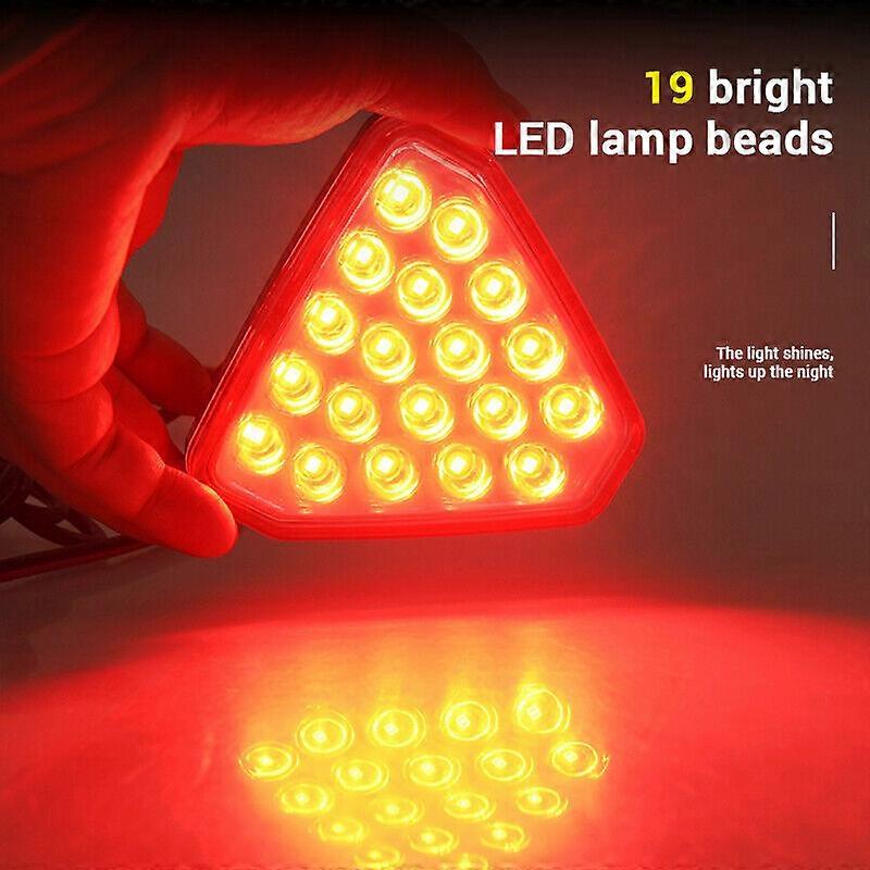 Cover Universal F1 Style 19 LED Strobe Rear Stop Tail Lamp Triangle ...