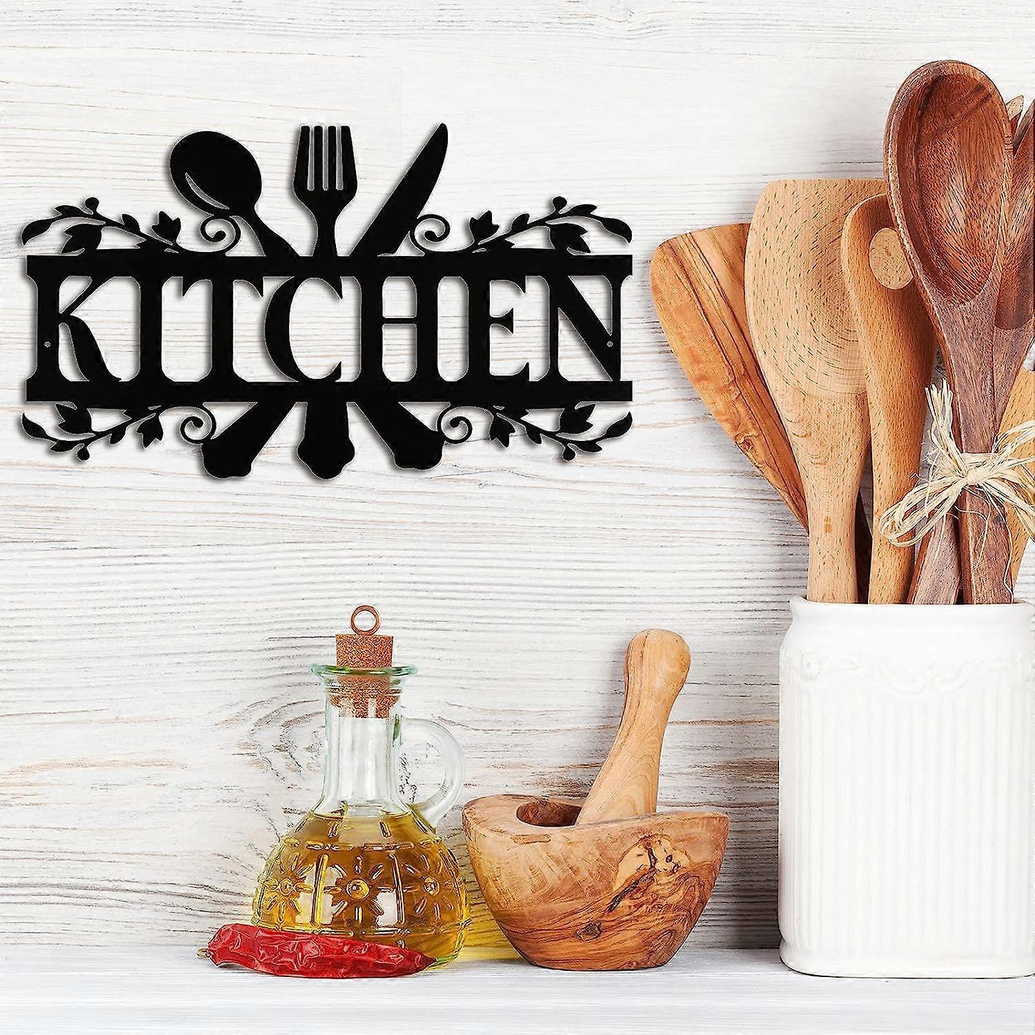 Kitchen Metal Sign, Kitchen Sign Wall Decor Rustic Metal Kitchen Decor ...