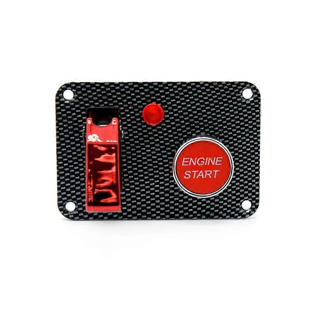 Car Boat Engine Start Push Button Red Cover Toggle Ignition Switch ...