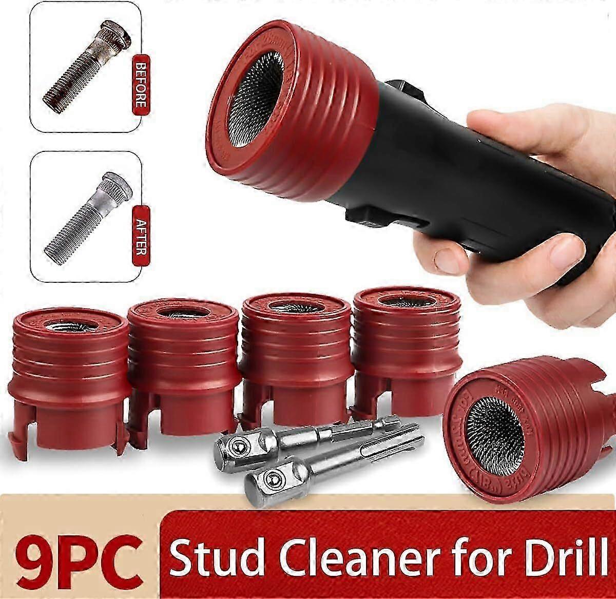 Wheel and Hub Stud Cleaning Tool Stud Cleaner Brush,Car Stud Cleaner ...