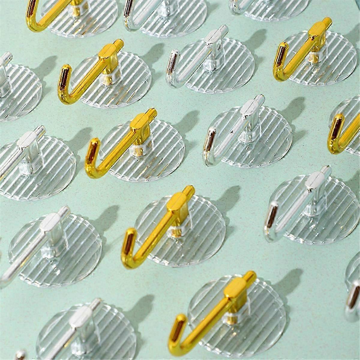 Acrylic Luxury Wall Hook No Hole Punch Home Decoration Strong Adhesive ...