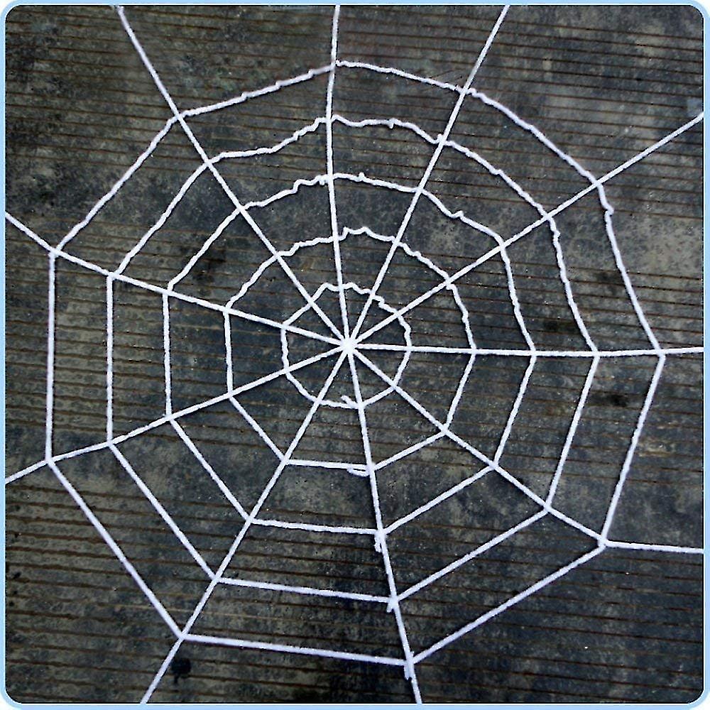 5 Feet Spider Web Decoration White Giant Spider Web + 2 Black Spiders ...
