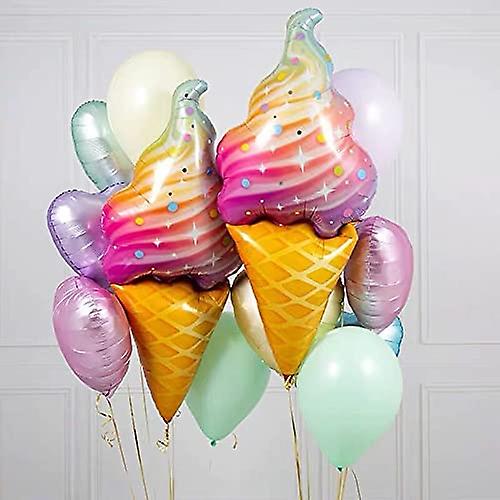 46 X 20 Inch Ice Cream Food Balloon Mylar Balloons Ice Cream Foil ...