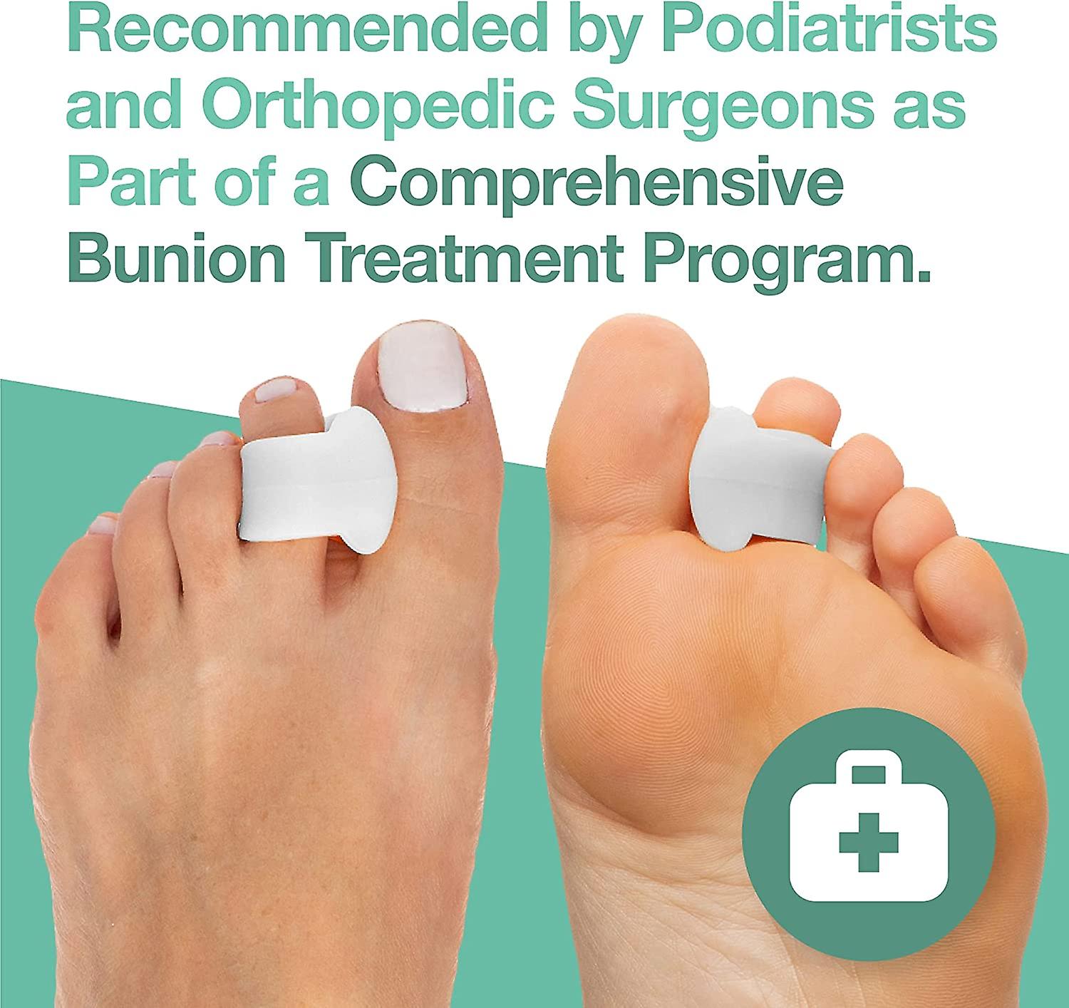Gel Toe Separators For Overlapping Toes, Bunions, Big Toe Alignment ...
