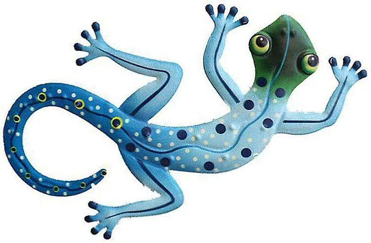 Outdoor Lizard Garden Art, Metal Gecko Wall Decor, Lizard Decor, Set of ...