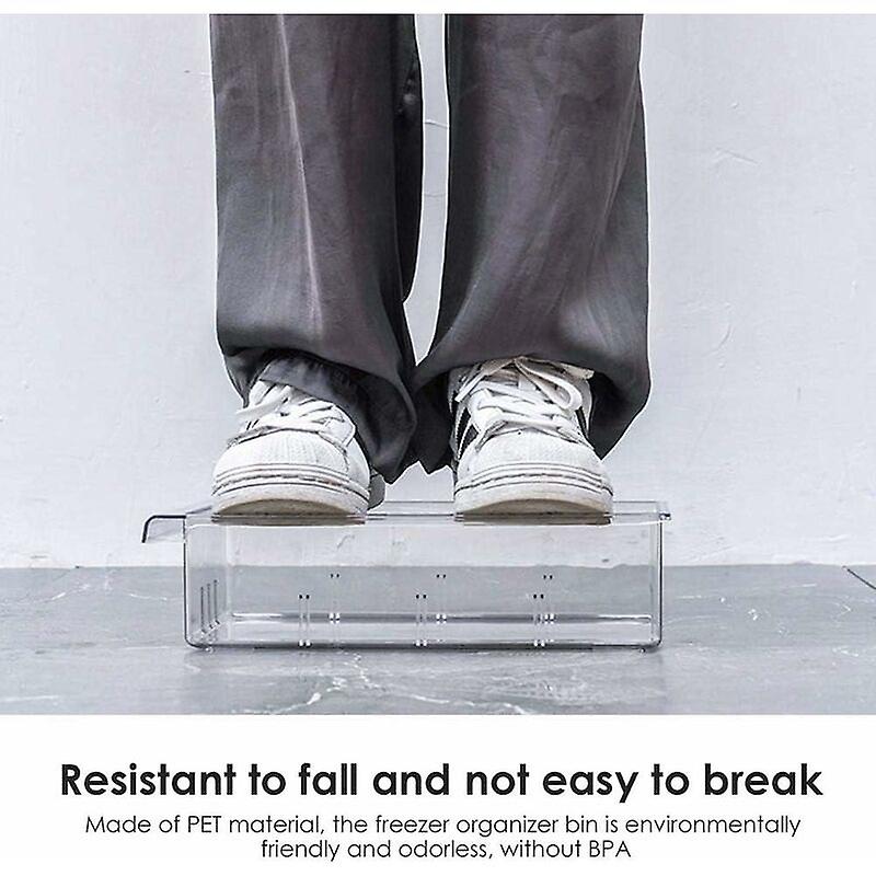 Fridge Storage Bin, Sliding Fridge Drawer Organizer, 8 Compartment ...