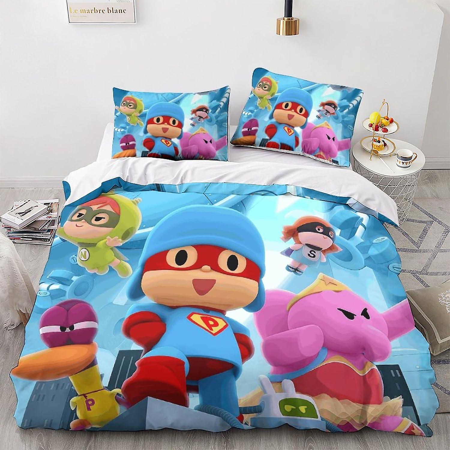 Entemah Pocoyo Bedding Duvet Cover Set,3D Printed 3 Pieces Cute ...