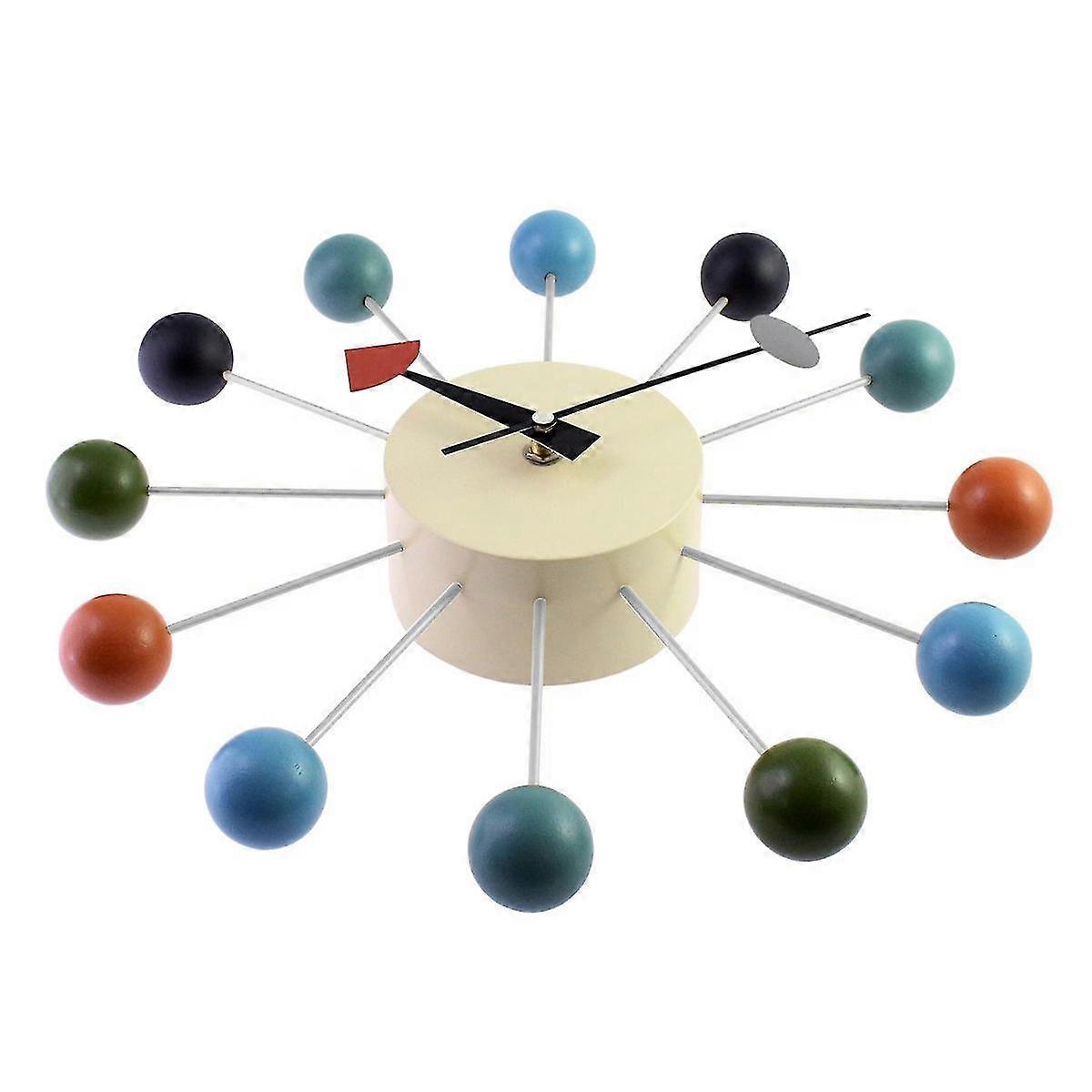 Simple Colorful Ball Modern Clock Art Simulation Sport Decorative Candy ...
