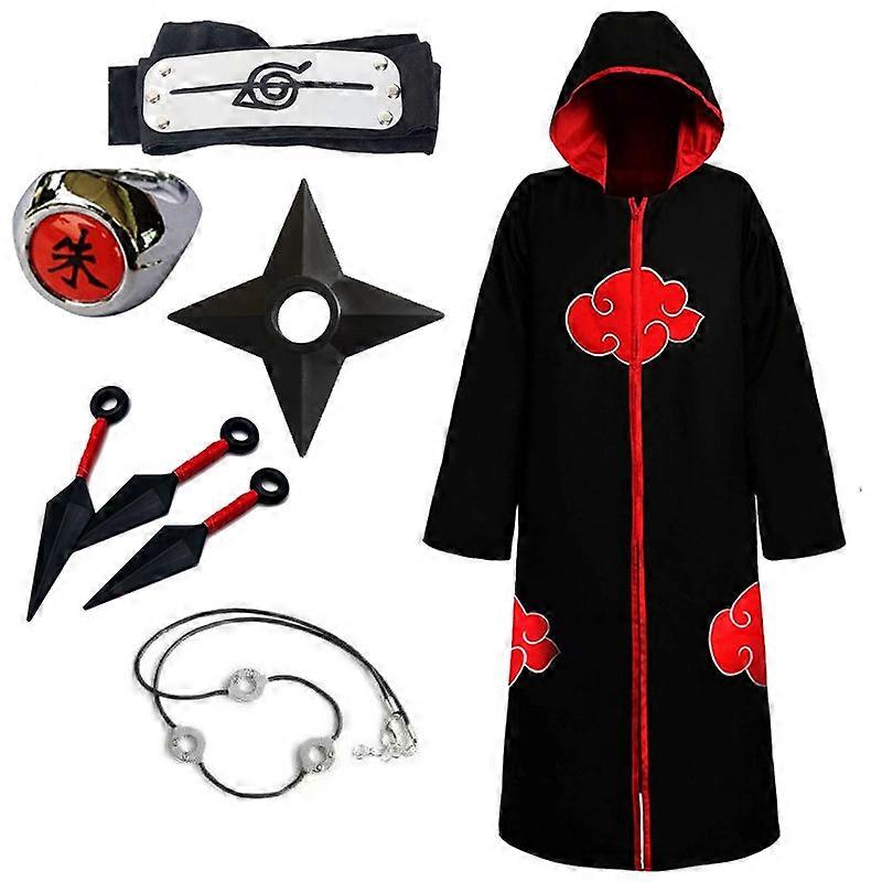 Naruto Akatsuki Cloak Anime Cosplay Costume Uchiha Itachi Robe ...