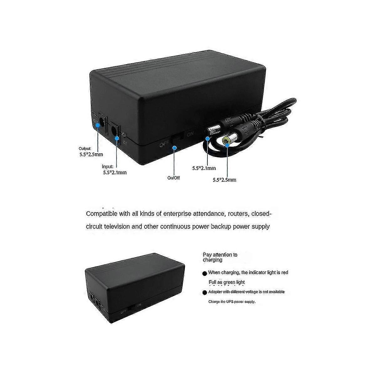 12v 2a Uninterruptible Power Supply Mini Ups 12000mah Battery Backup For Cctv&wifi Router ...