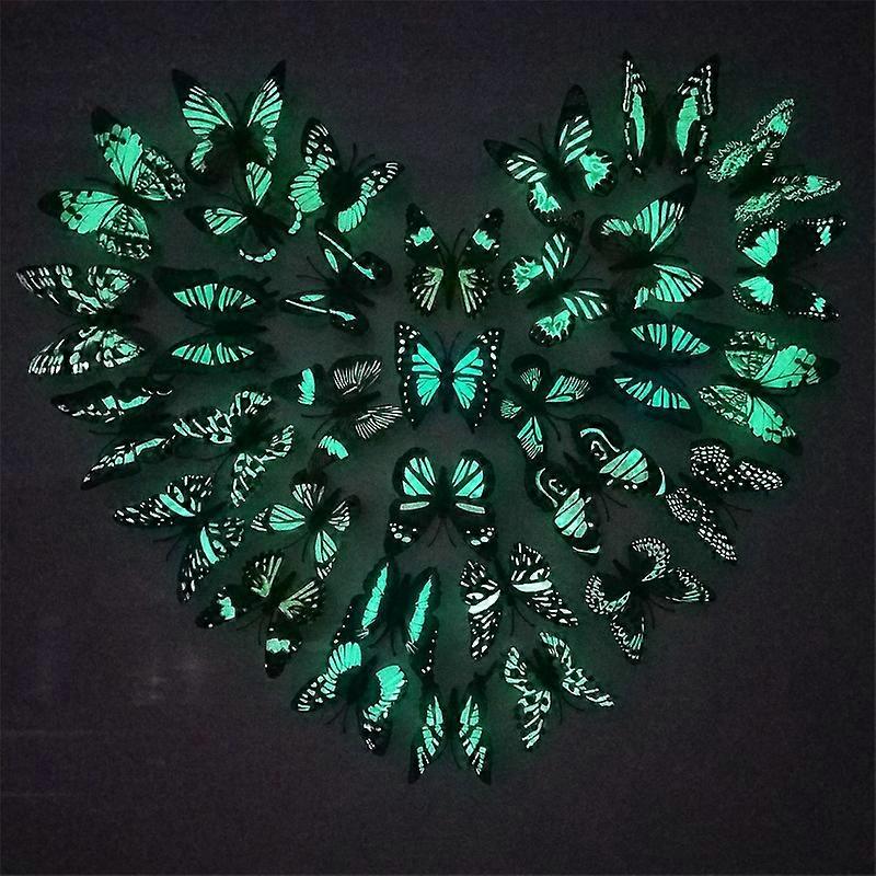 100 artificial luminous butterflies pvc plastic butterflies children's ...