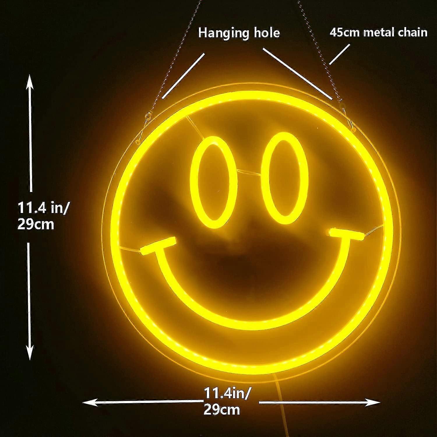 Smiley Face Neon Sign Dimmable Smiley Face Led Sign Smile Neon Sign For ...