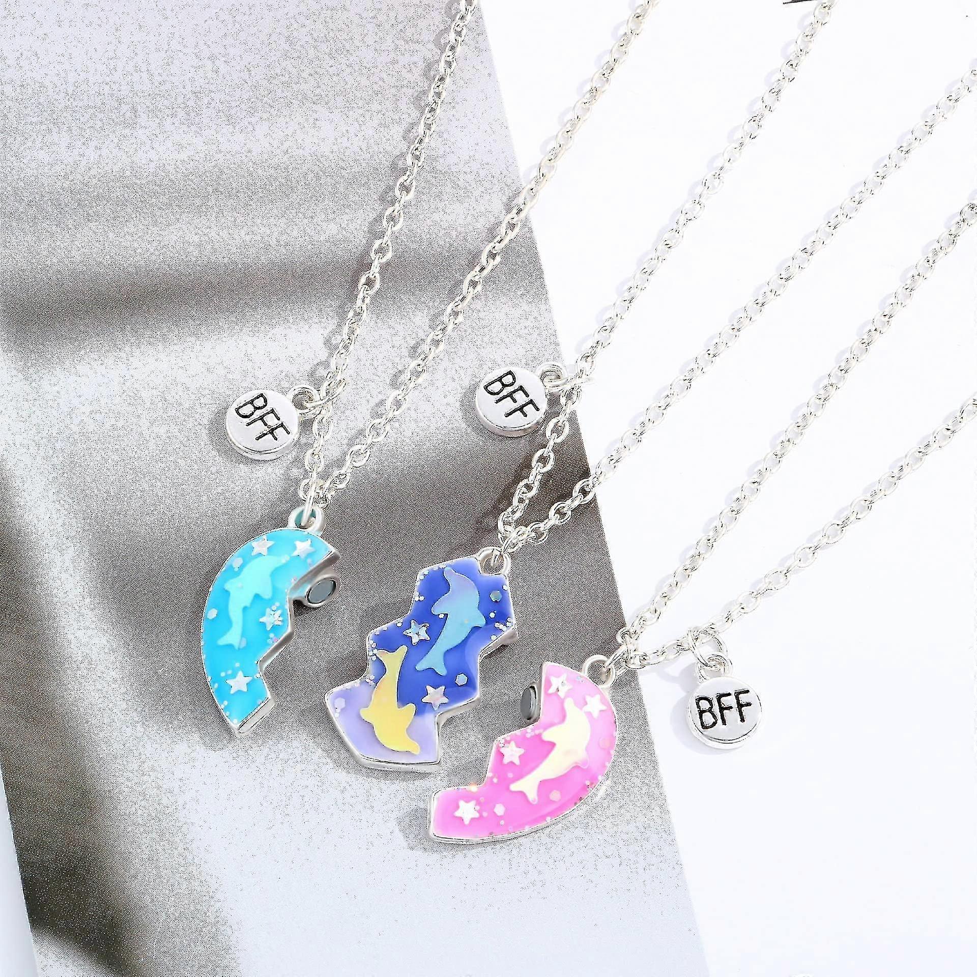 Best Friends Bff Magnetic Necklace,matching Heart Pendant Necklace ...
