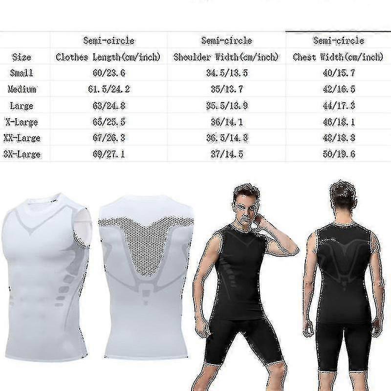Posture Corrector Vest For Men Ionic Shaping Sleeveless Shirt | Fruugo UK