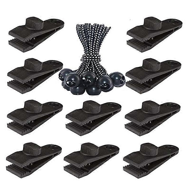 20 Pieces Plastic Tent Clips Multi-Function Secure Tarp Clips Nylon ...
