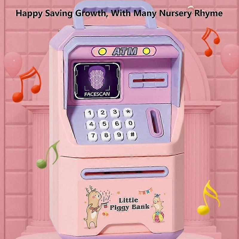 Mini ATM Machine Toy Electronic Bank Password Box Simulated Face ...
