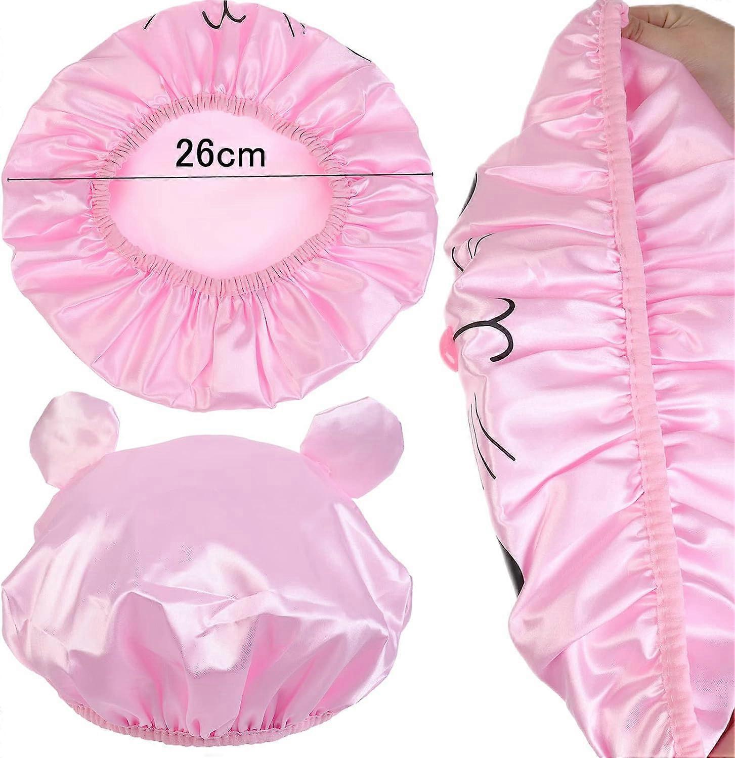 2PCS Elastic Kids Bath Caps, Double layer Baby Bathing Shower Caps ...