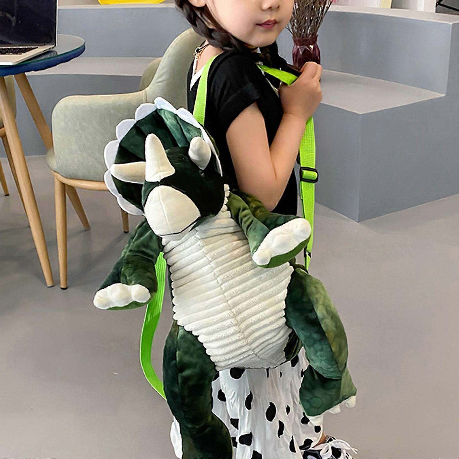 Dinosaur Backpack,Dinosaur Bag with Zipper and Adjustable Straps, Plush ...