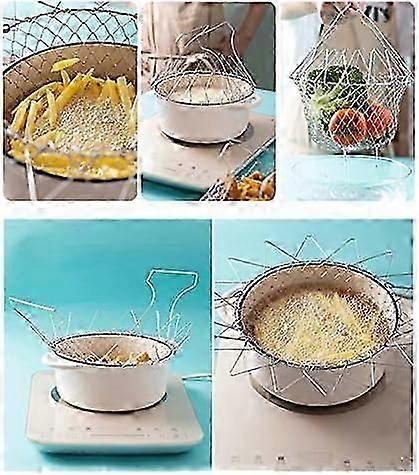 Deep Fry Basket-304 Stainless Steel - Multi-Function Foldable Chef ...