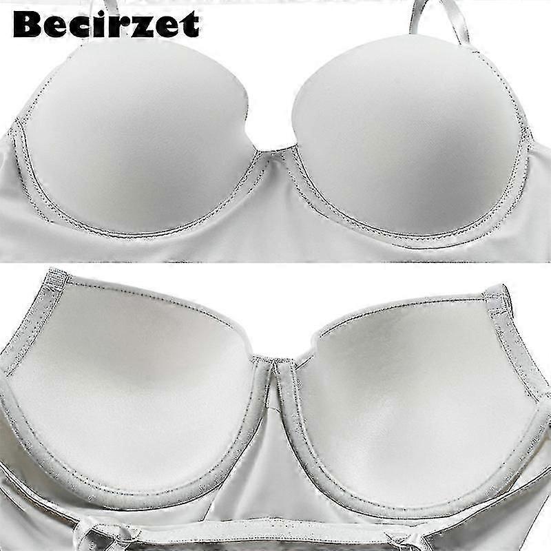 White Sexy Slip Dress Women Underwire Dresses Combination Underdress Full Slips Black Tube ...