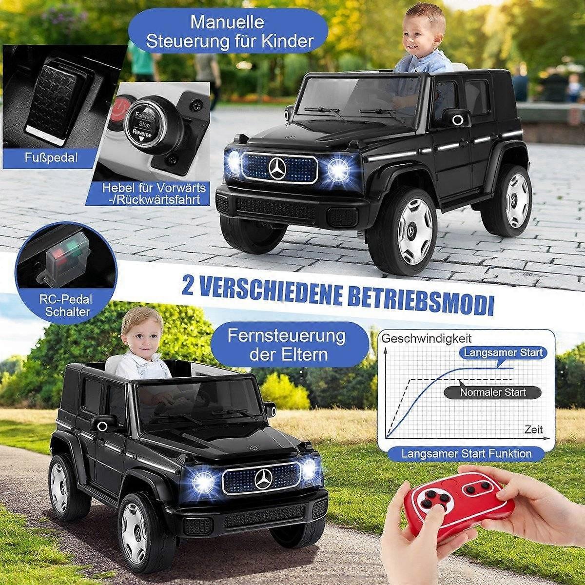 Mercedes-Benz electric car for children with 2.4G remote control ...