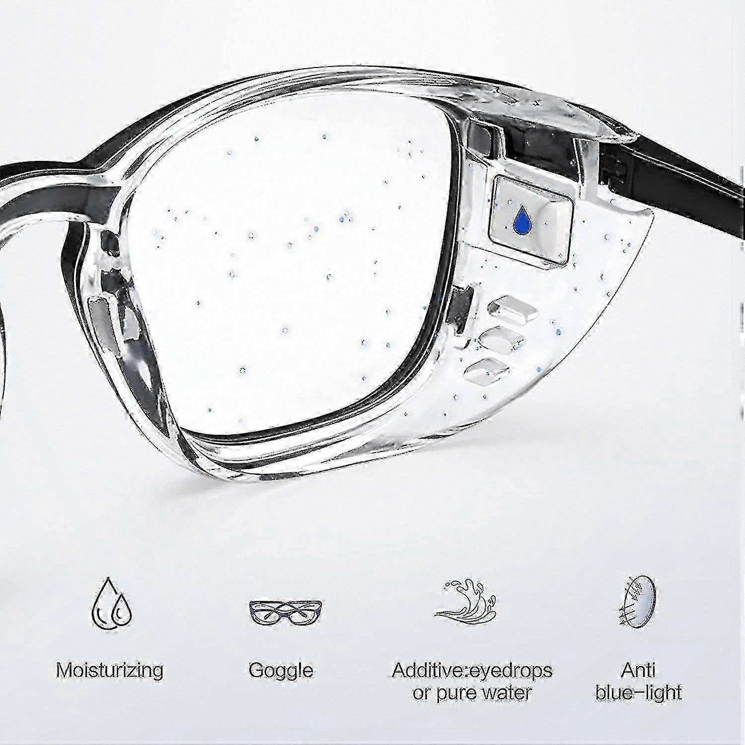 Moisture Chamber Glasses for Dry Eye Relief - Anti-Pollen & Blue Light ...
