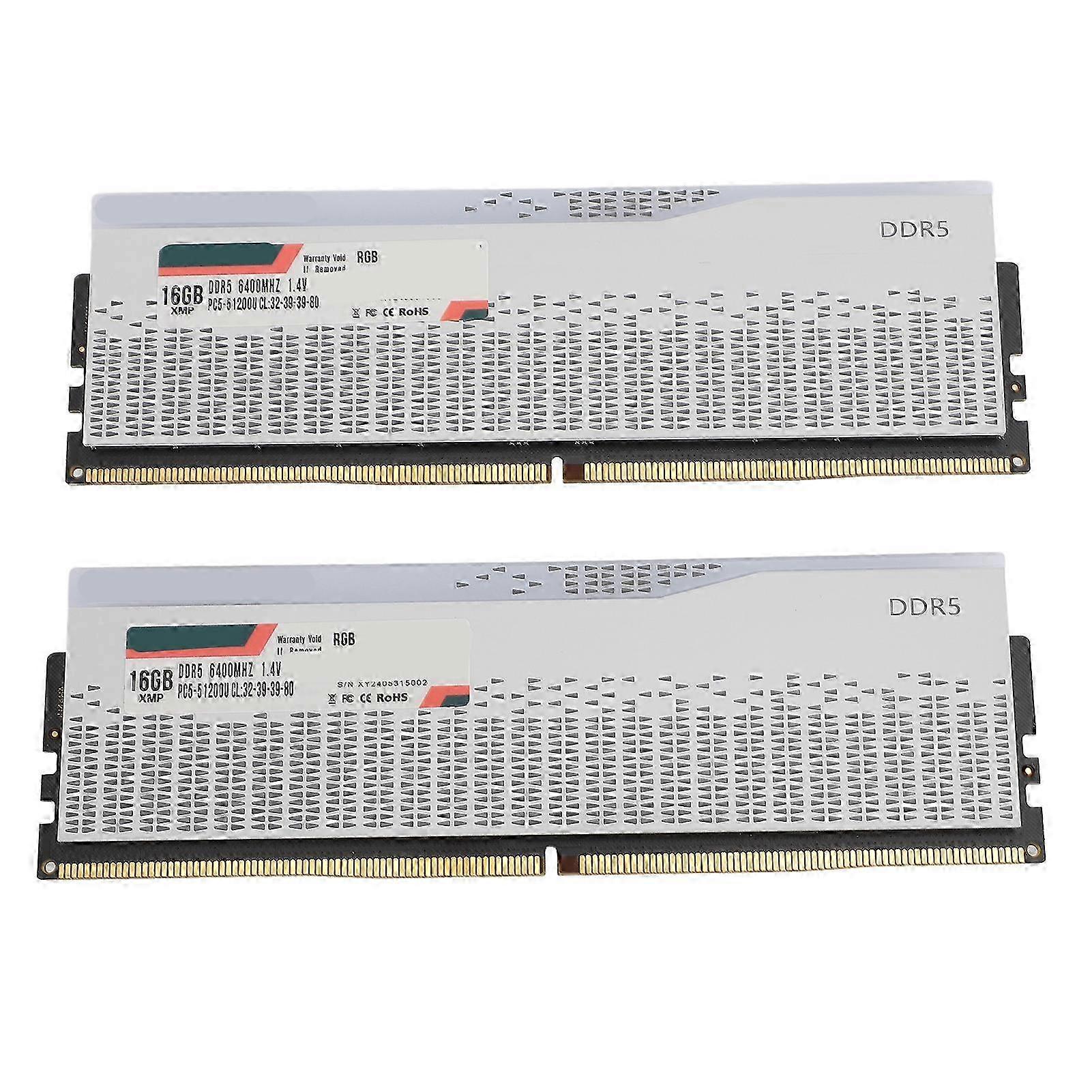 2 x 16GB DDR5 6400MHz RGB Memory Kit PC5 51200U CL32 XMP3.0 EXPO for ...