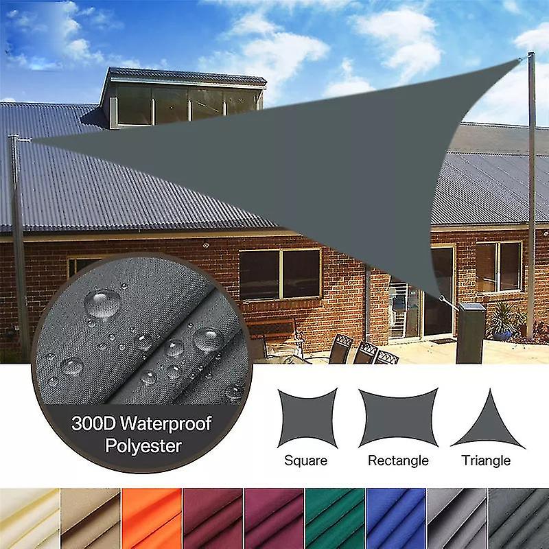 10 Sizes Triangle Waterproof Sun Shade Sail Outdoor Garden Patio Party ...