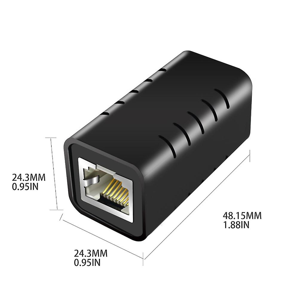 Rj45 Extender Adapter Gigabits Female To Female Network Connector ...