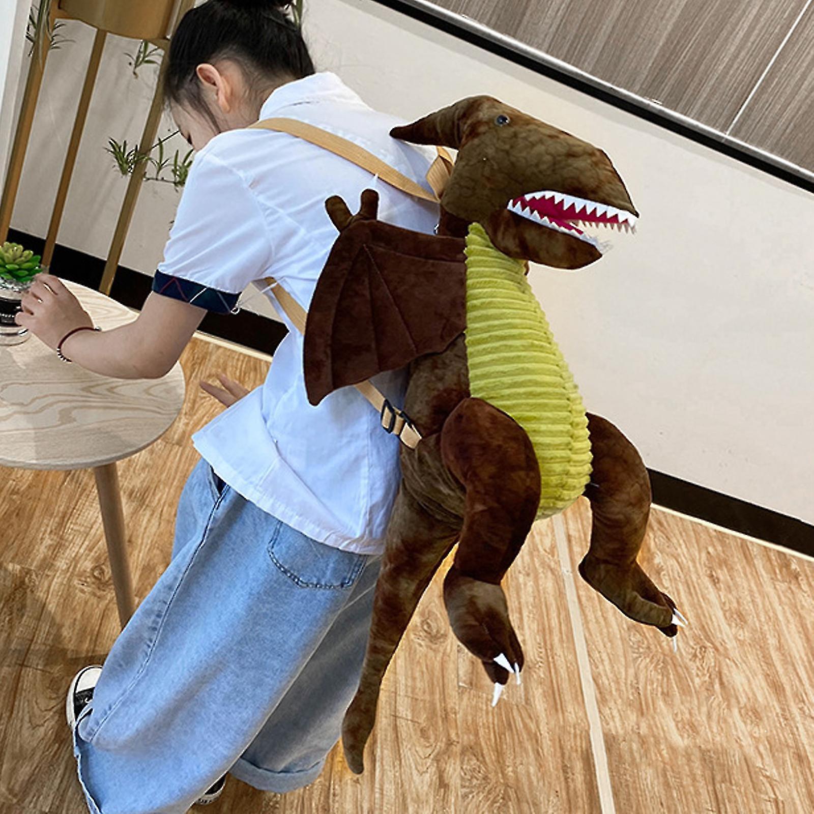 Plush Dinosaur T-rex Backpack Adjustable Straps Stuffed Animal Kids Toy ...