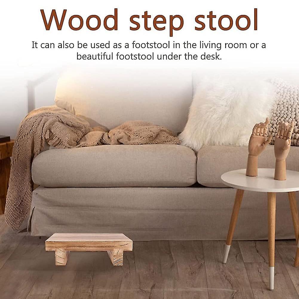 Wooden Step Stool For Adults, Bed Stool For High Beds, Kitchen ...