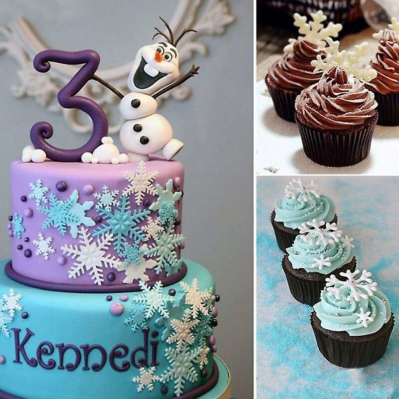 Snowflake Cake Modeling Tools Plastic Cookie Cutters White Snowflake ...