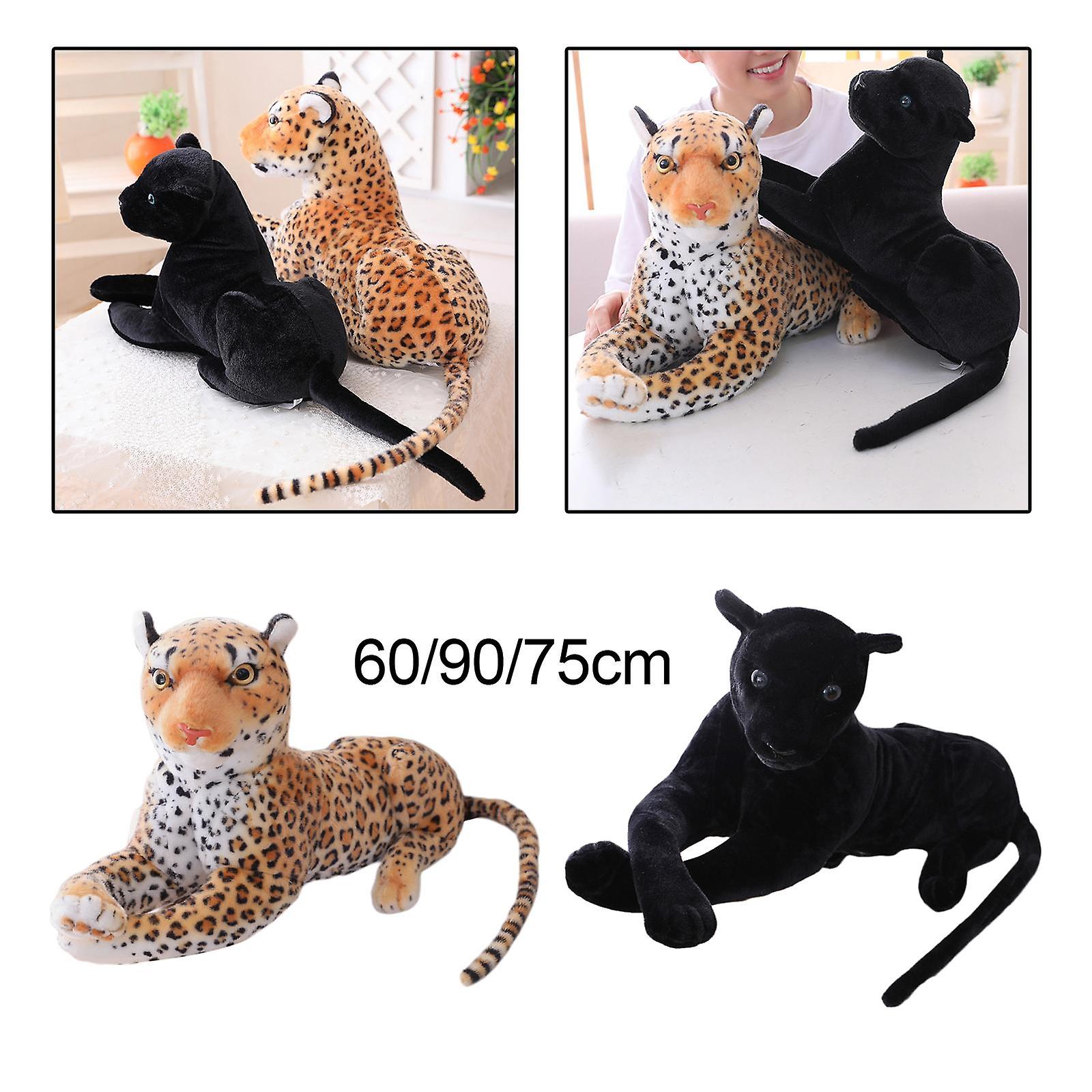 Leopard Plush Toy Animal Giant Cheetah Touch Toy for Living Room Kids ...