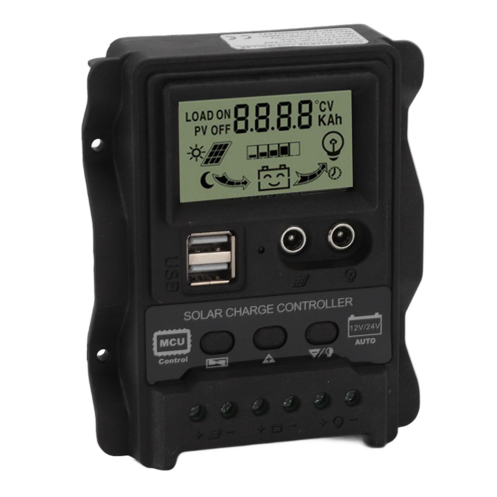 Solar Charge Controller 30A PWM Dual DC with Black Shell - Home Solar Panel Regulator | Fruugo DK