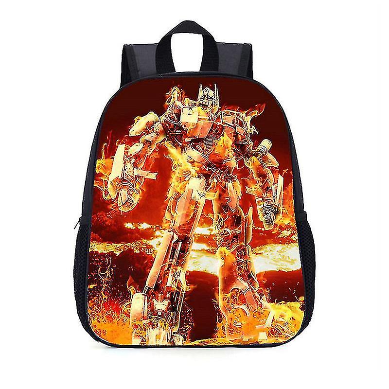 ryggsäck skola transformation bil robot tecknad humla Optimus Prime ...