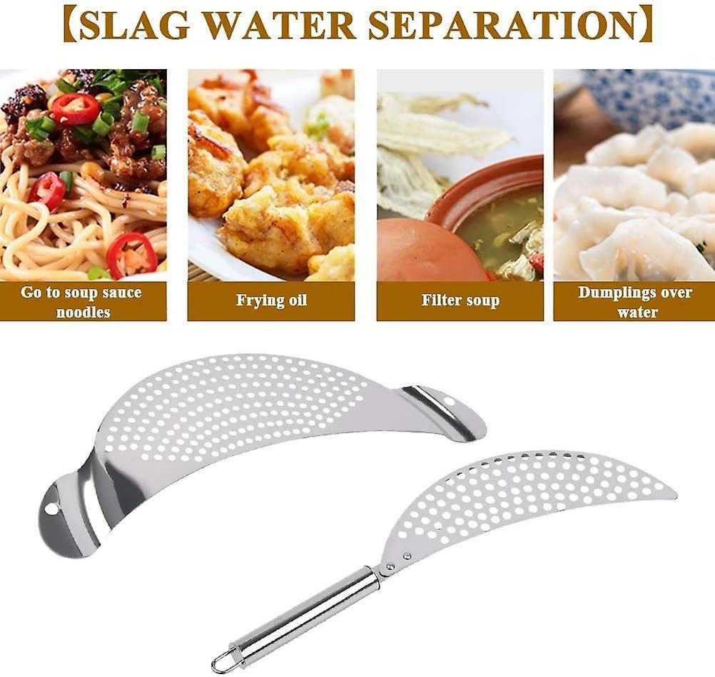 Stainless Steel Colander with Handle, 2 Stainless Steel Pasta Strainers ...