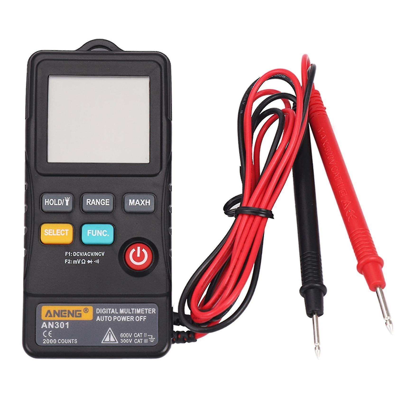 Aneng An301 Mini Digital Multimeter 1999 Counts Portable Ac Dc ...