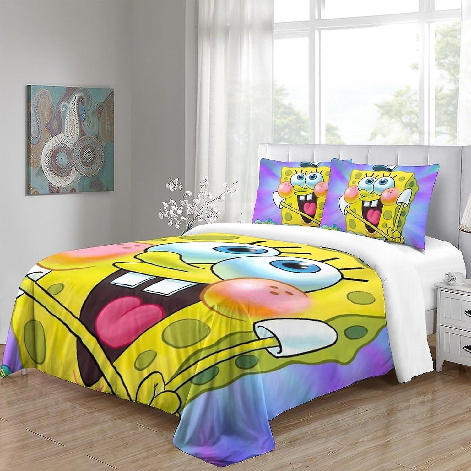 HOUKIG Spongebob for Boys Girls Comforter Covers 3D Printed Anime ...