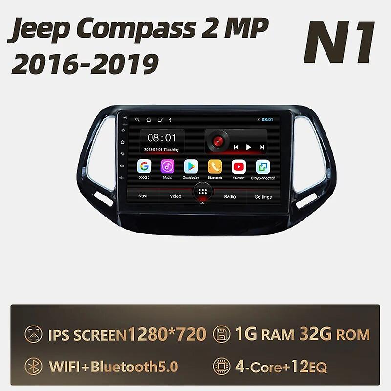 Android 13 For Jeep Compass 2 Mp 2016 - 2018 Car Radio Multimedia Video ...
