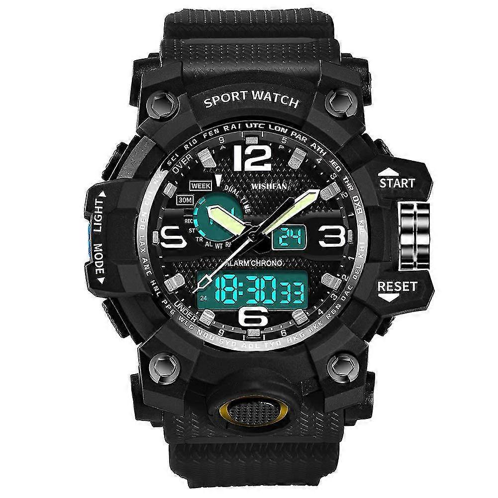 Men's Military Watch, Dual Display Waterproof Sports Digital Watch ...
