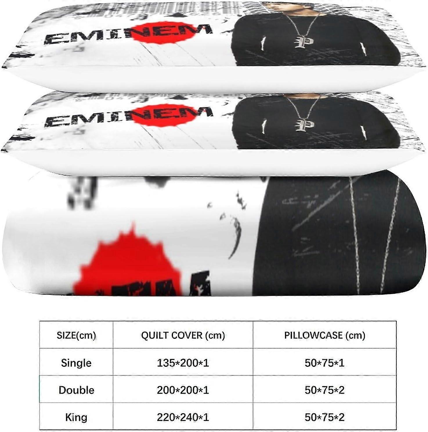 3D Eminem Duvet Covers Microfiber Bedding Set 3 Pcs Rapper Duvet Cover ...