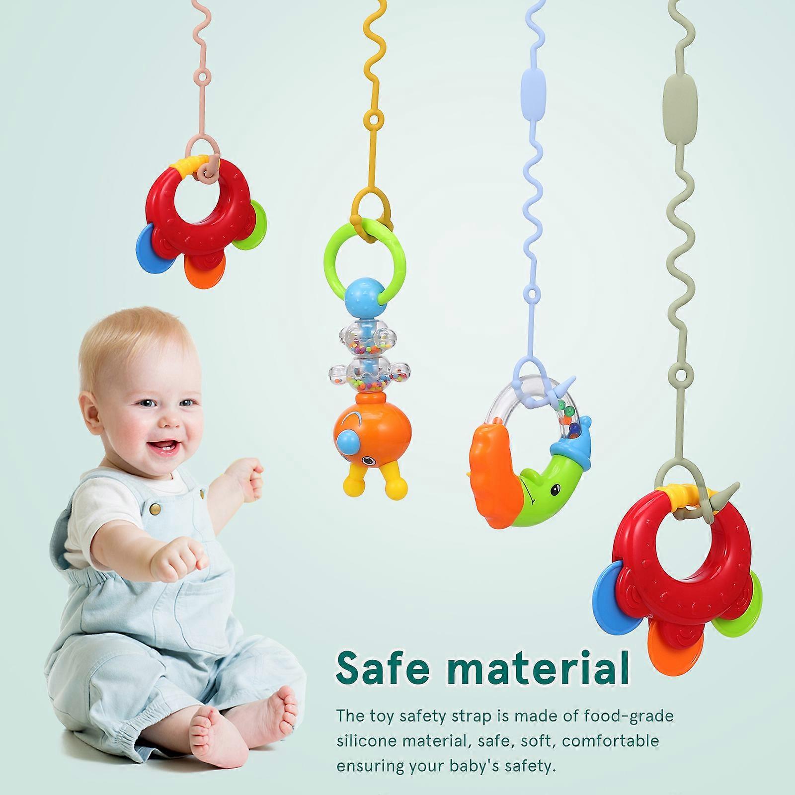 5 Pcs Baby Toy Straps Toy Safety Straps Stroller Pacifier Strap ...