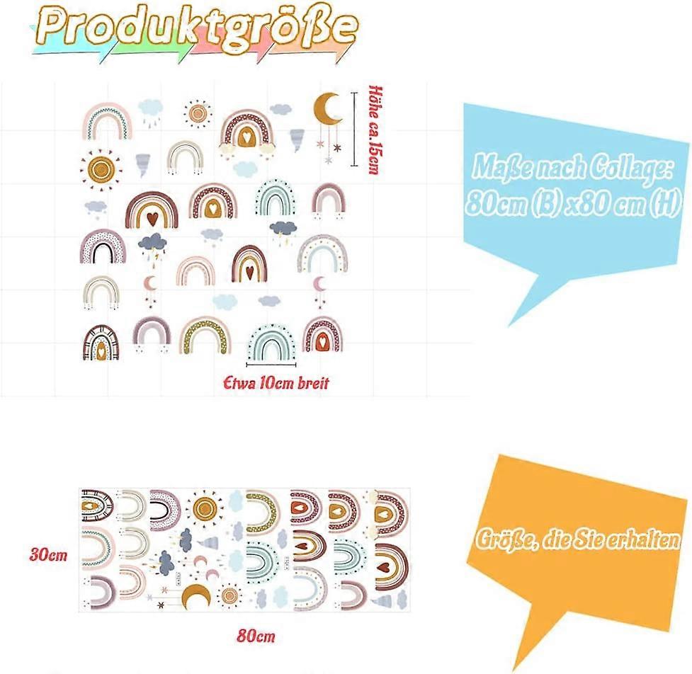Rainbow Wall Stickers,Rainbow Stickers,Rainbows Wall Sticker, Wall ...