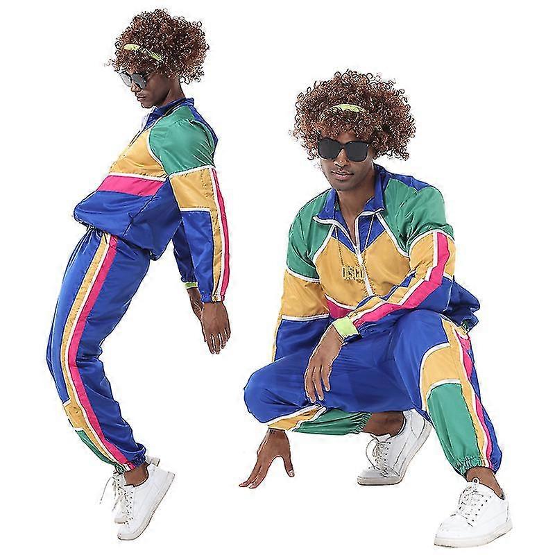Umorden Adult 80s Rapper Hip Hop Dance Costume For Men Women Couple ...