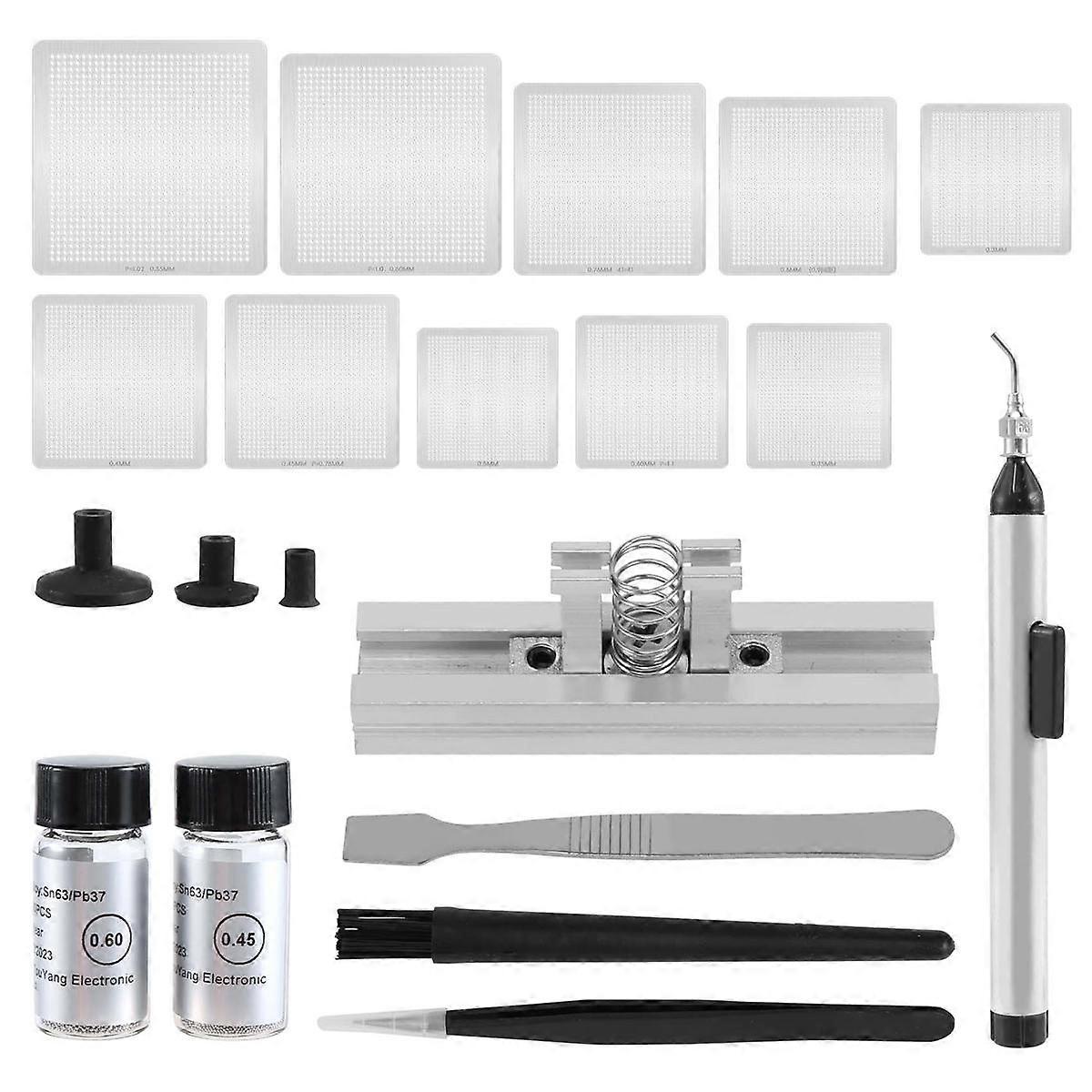 BGA Reballing Directly Heat Stencils Solder Paste Tin Balls Station ...