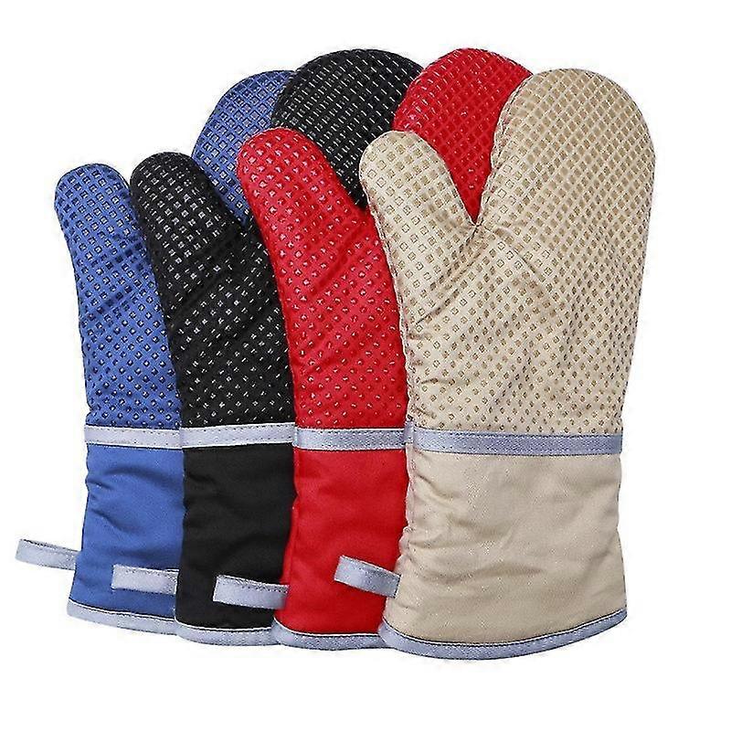 Mittens For Kitchen Set Microwave Oven Oven Heat Insulation Gloves High ...