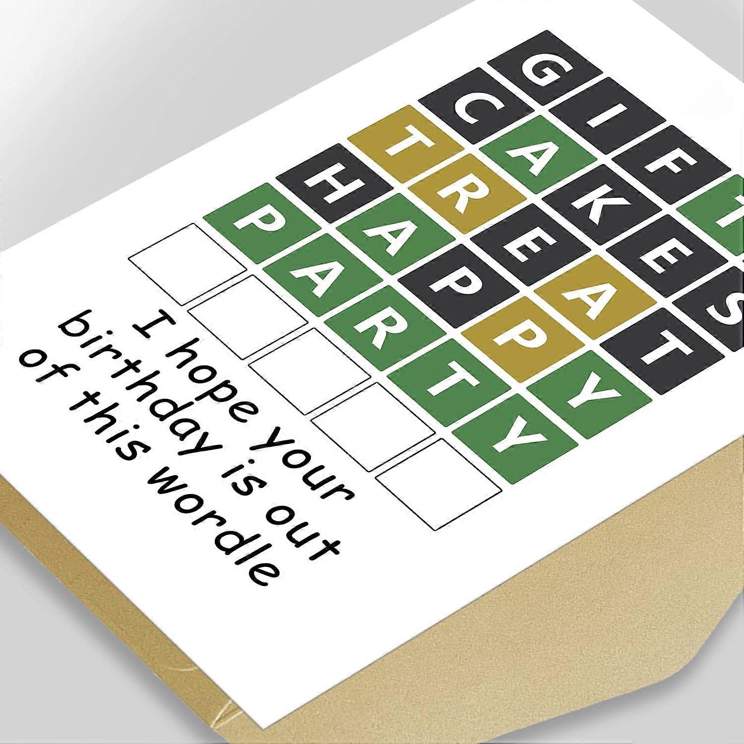 Funny Wordle Birthday Card for Friends - Wordle Lover's Birthday ...