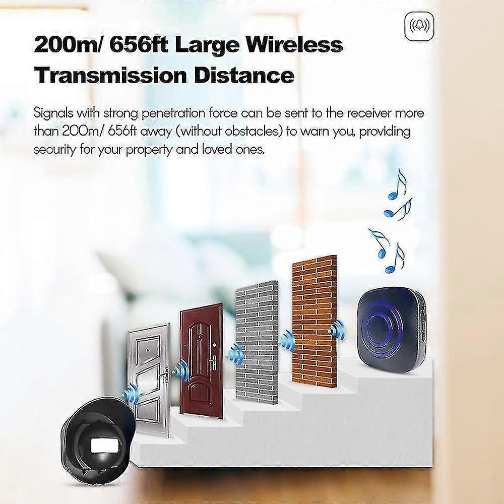 Multifunctional Wireless Driveway Alarm Waterproof Outdoor Motion ...