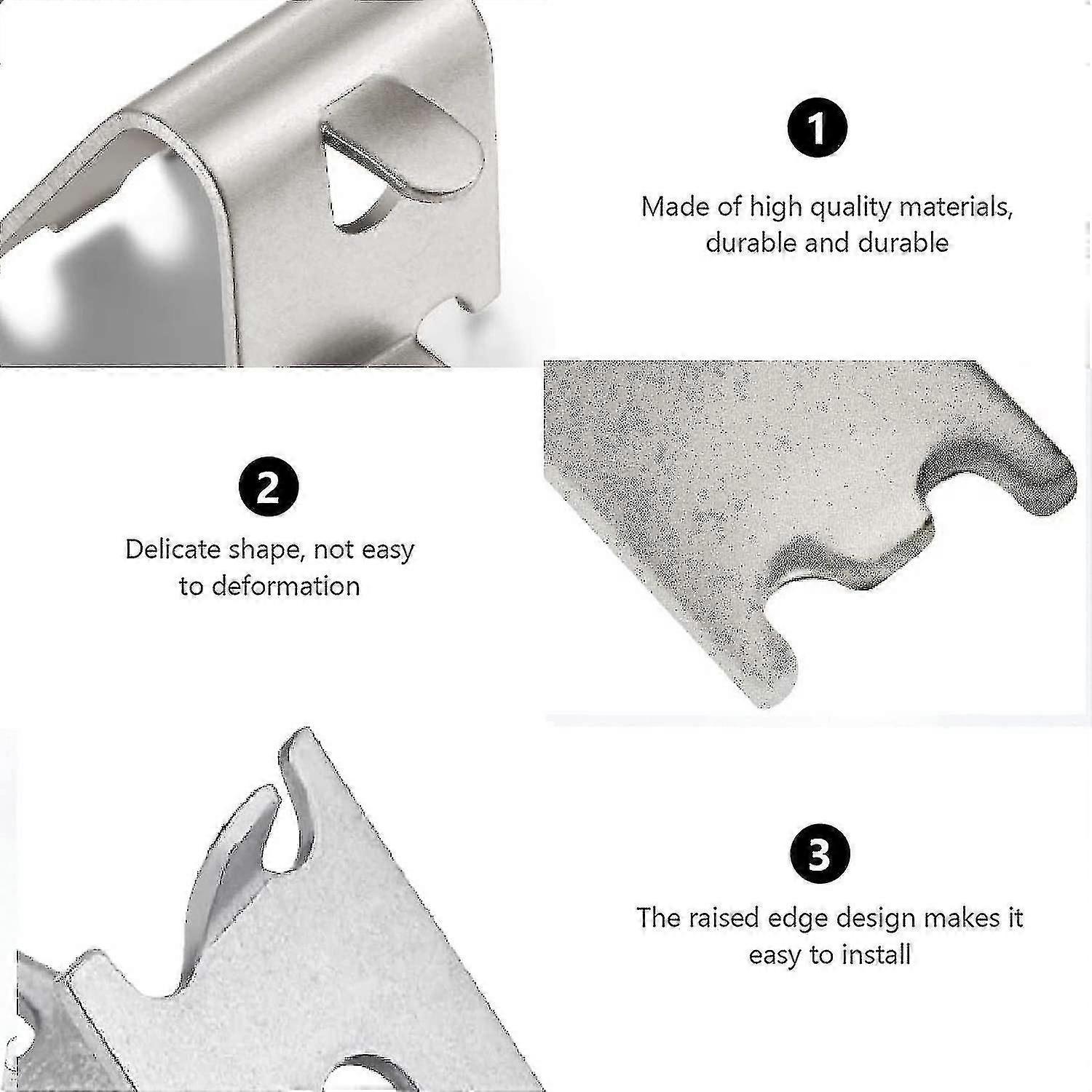 12 Pcs Freezer Shelf Clip Stainless Steel Fridge Shelf Support ...